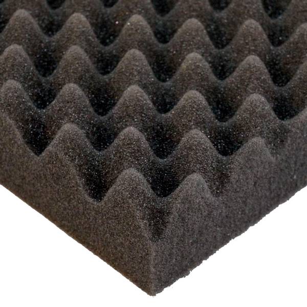 Polyester skum uten profilerte bølger, 50mm grå - Norsk Emballasje